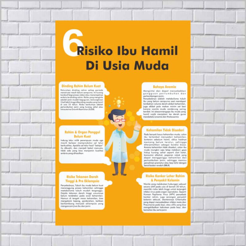 Jual Poster Kebidanan Risiko Ibu Hamil di Usia Muda | Shopee Indonesia