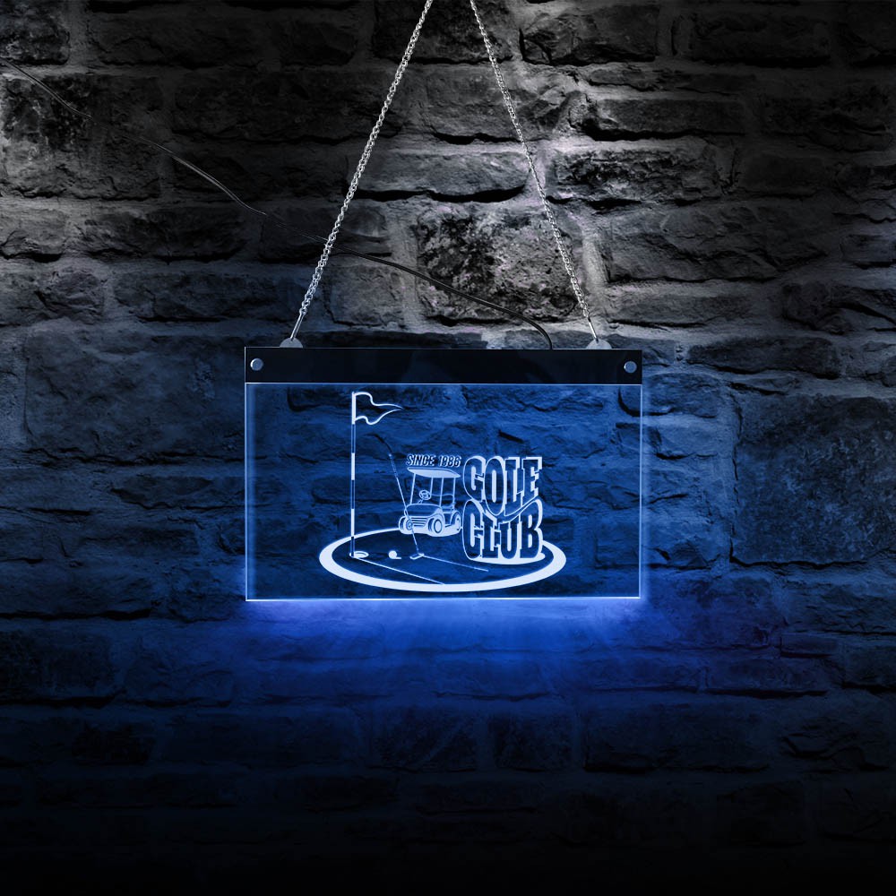 Jual Free Ongkir Golf Club LED Open Sign Business Displays Golf Wall ...