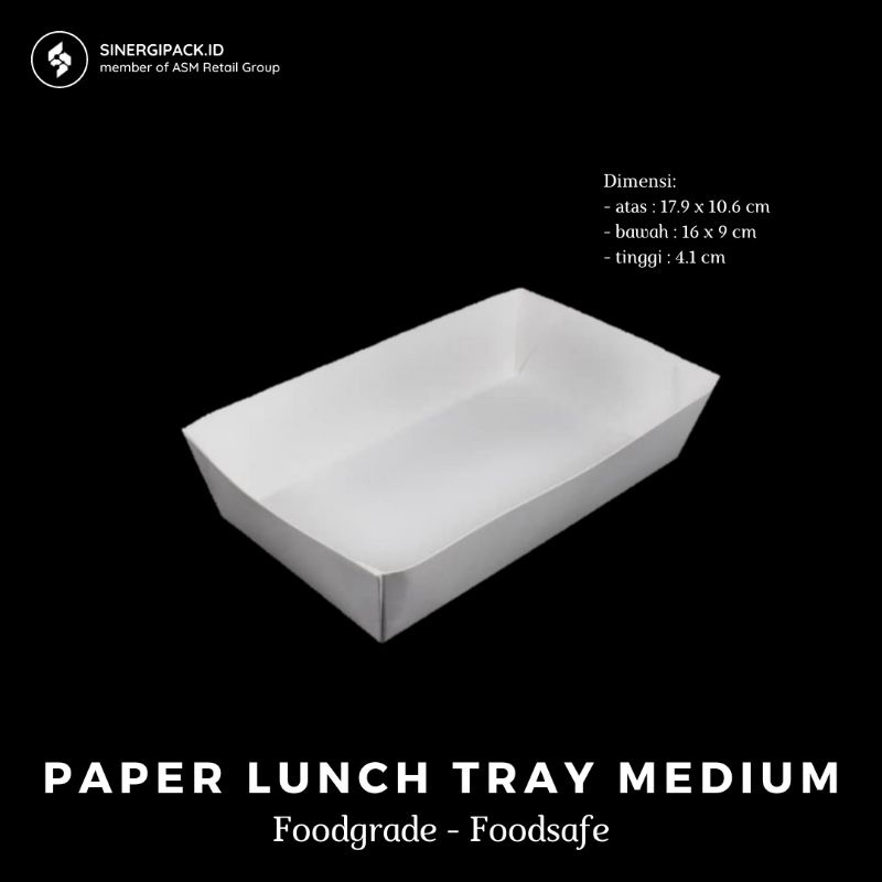 Jual Paper Lunch Box Tray - Lunch Tray Medium - Paper Lunch Tray Medium ...