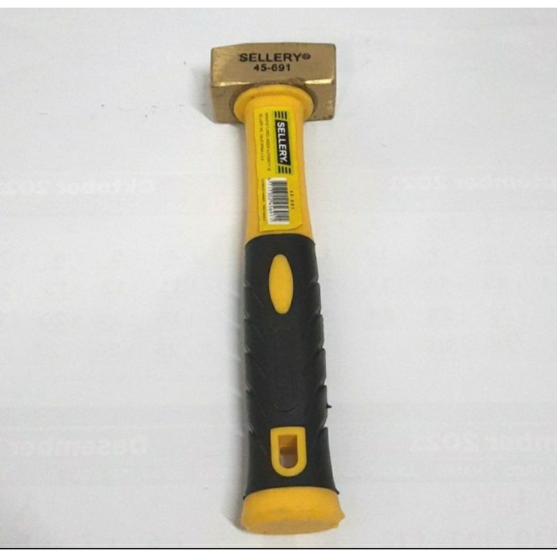 Jual Martil Palu Kuningan 1lb / 0.5kg Gagang Fiber Brass Hammer Sellery ...