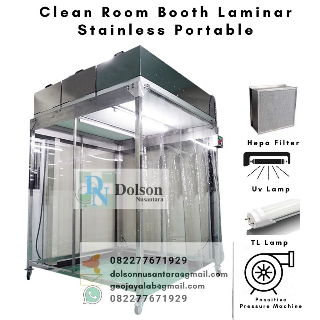 Jual Clean Room Booth Vertical Laminar Air Flow Reverse Stainless ...
