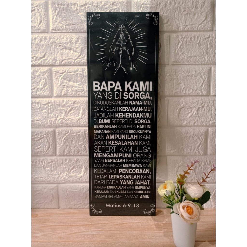 Jual HIASAN DINDING ROHANI DOA BAPA KAMI (17CMX50CM) | Shopee Indonesia