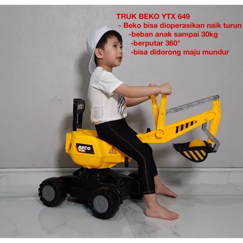 Jual Truck beco dorong YTX 649 Mainan dorong beko excavator rotasi 360 ...