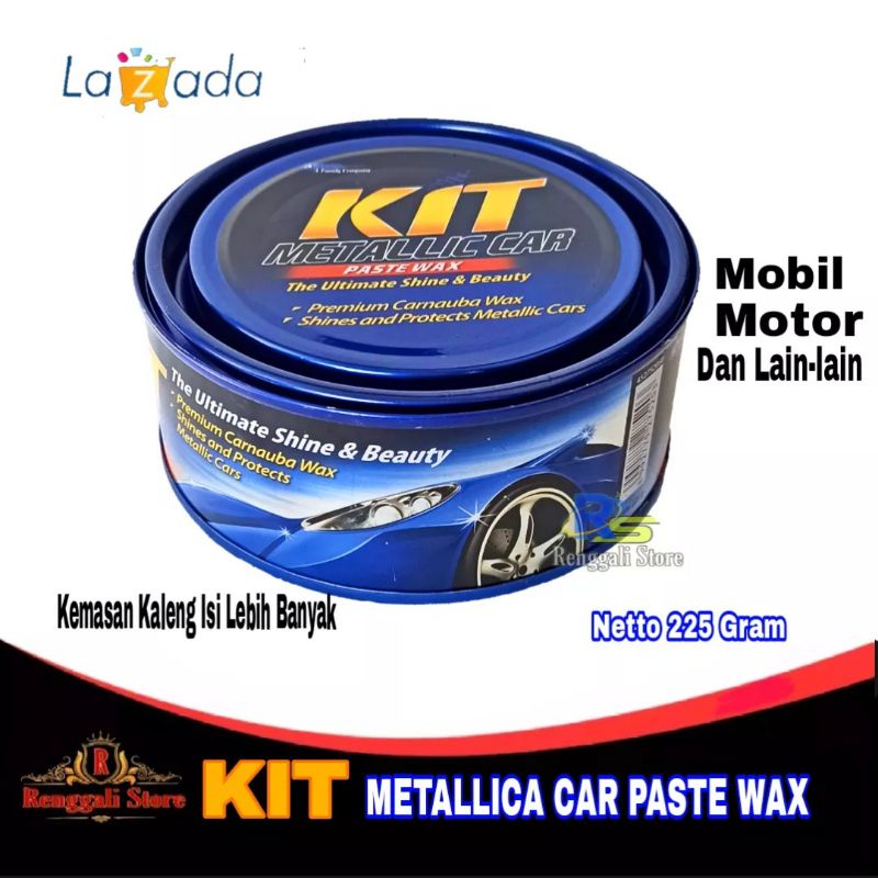 Jual polish Body mobil motor/Kit Paste Wax Metalic 225 gr | Shopee ...