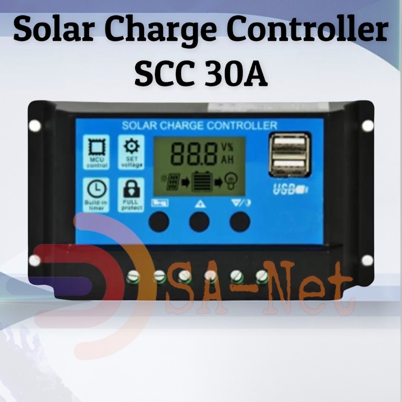 Jual SOLAR CHARGE CONTROLLER 30A 12V 24V SCC PWM SURYA PANEL DENGAN USB PORT | Shopee Indonesia