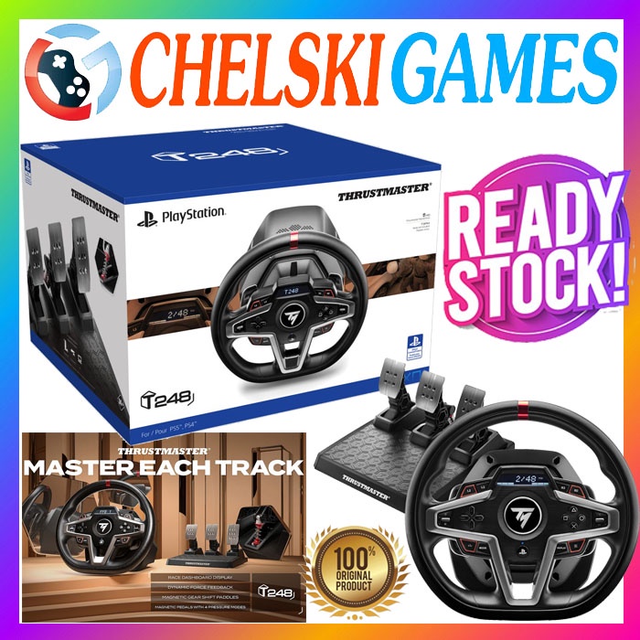 Jual Thrustmaster T248 Racing Wheel and Magnetic Pedals PS5 PS4 PS3 PC ...