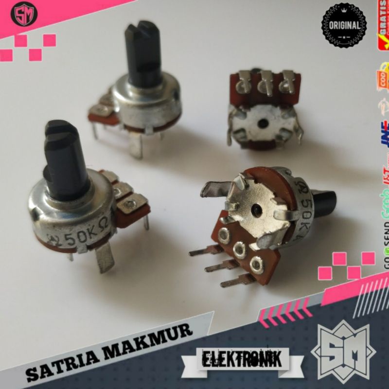 Jual Potensio Mini 3 Pin Potensio Bulat 3 Kaki B50k Mini MONO | Shopee ...