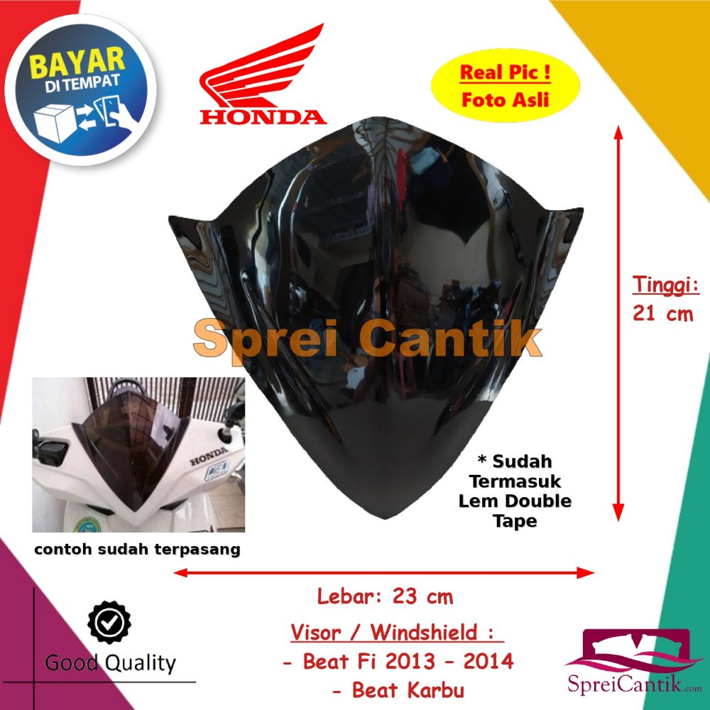 Jual Visor Beat Fi Tahun 2013 - 2014 / Beat Karbu - Windshield Winsil ...