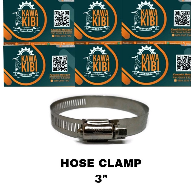 Jual HOSE CLAMP 3 ' INCH - Klem / Claim Lubang Stanless Selang 3 inci ...