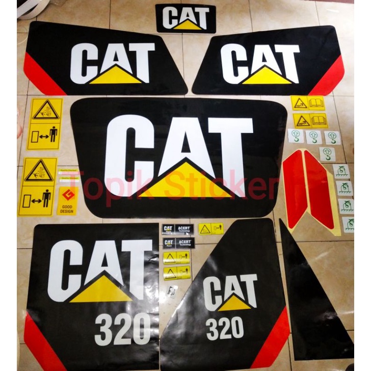Jual Stiker Excavator CATERPILLAR CAT 320 Decal Alat Berat | Shopee ...