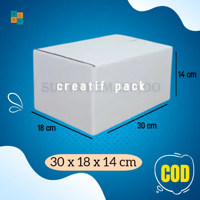 Jual Box 30x18x14 cm (mutiara) kardus putih kerdus air minum dalam ...