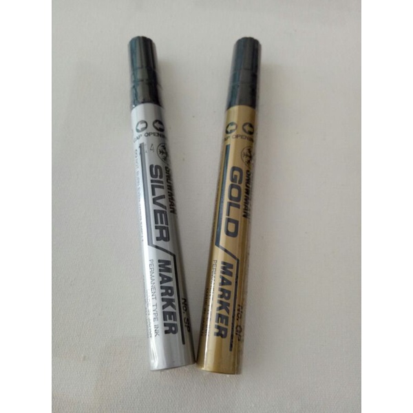 Jual Spidol Snowman Marker Besar Permanen GOLD, SILVER | Shopee Indonesia