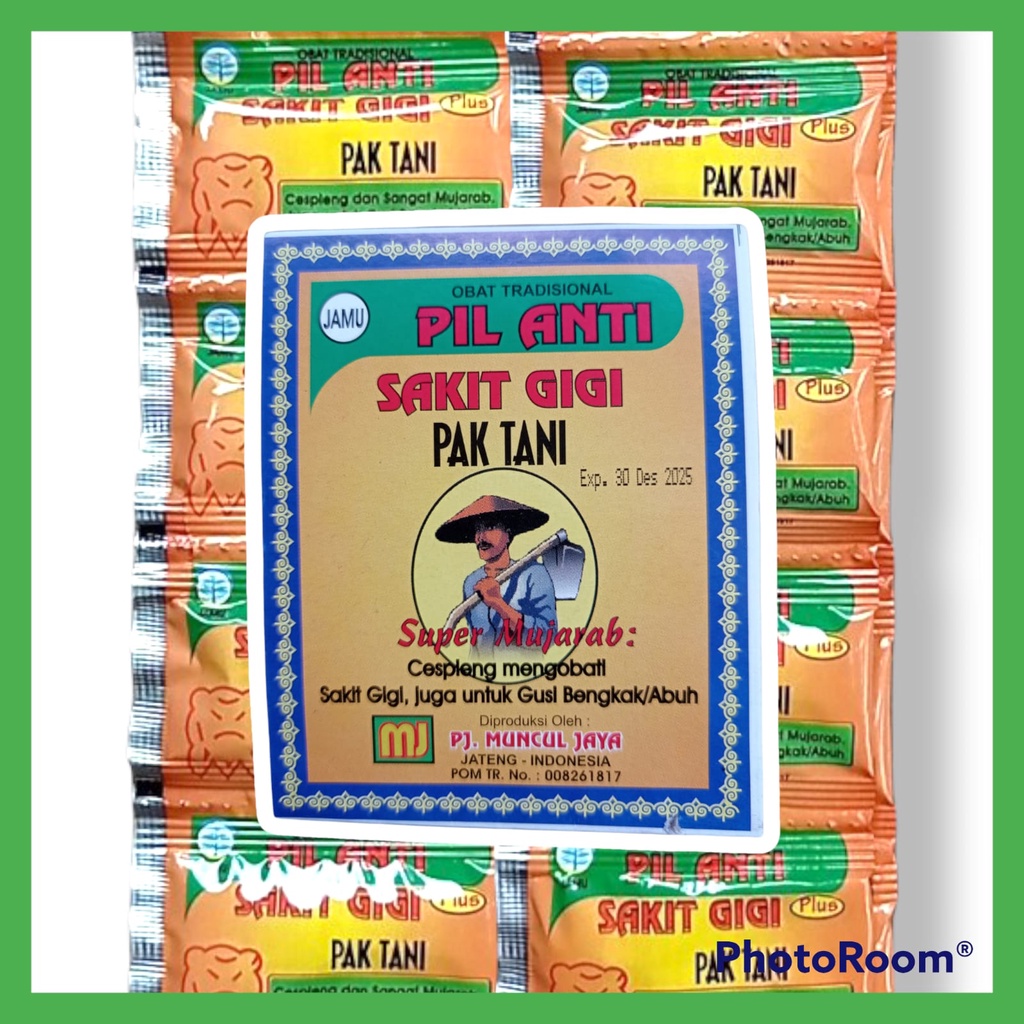 Jual Obat Tradisional Pil Anti Sakit Gigi Pak Tani, Cespleng Mengobati Sakit Gigi, Juga Gusi ...