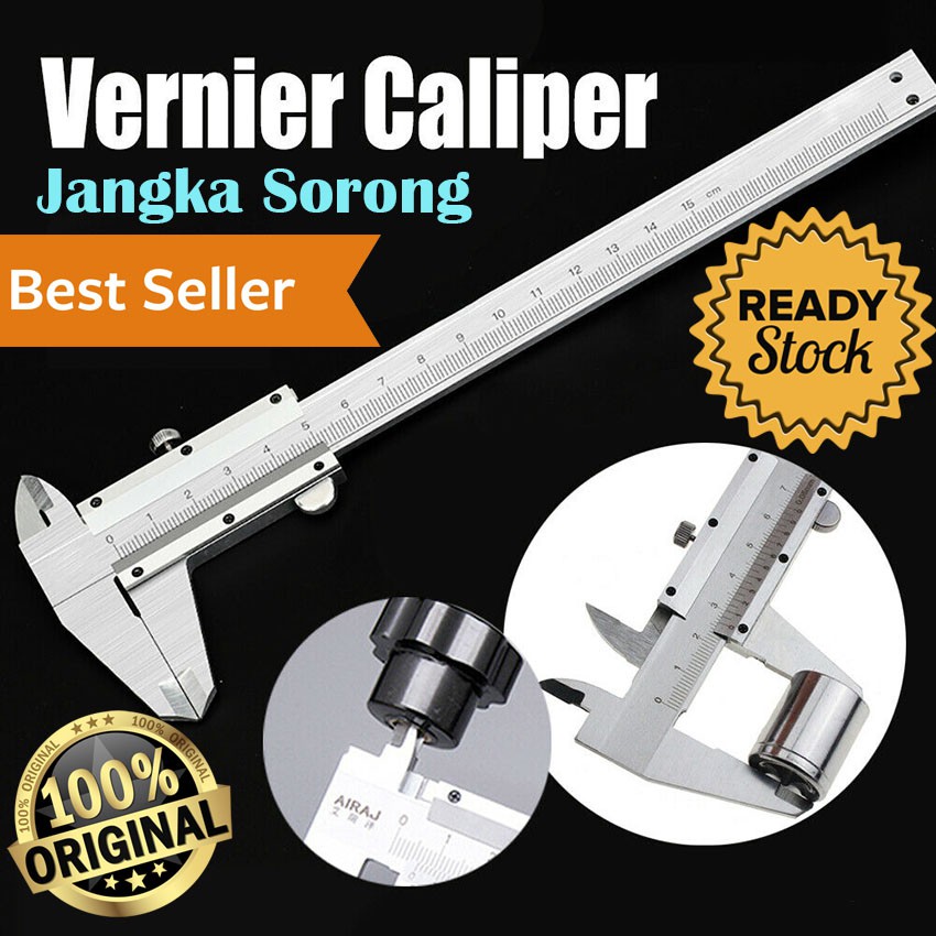 Jual Jangka Sorong Stainless Steel Vernier Caliper Micrometer 15CM Alat ...