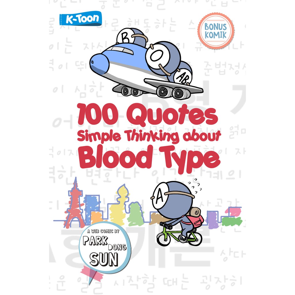 Jual Novel 100 QUOTES SIMPLE THINGKING ABOUT BLOOD TYPE Park Dong Sun ...