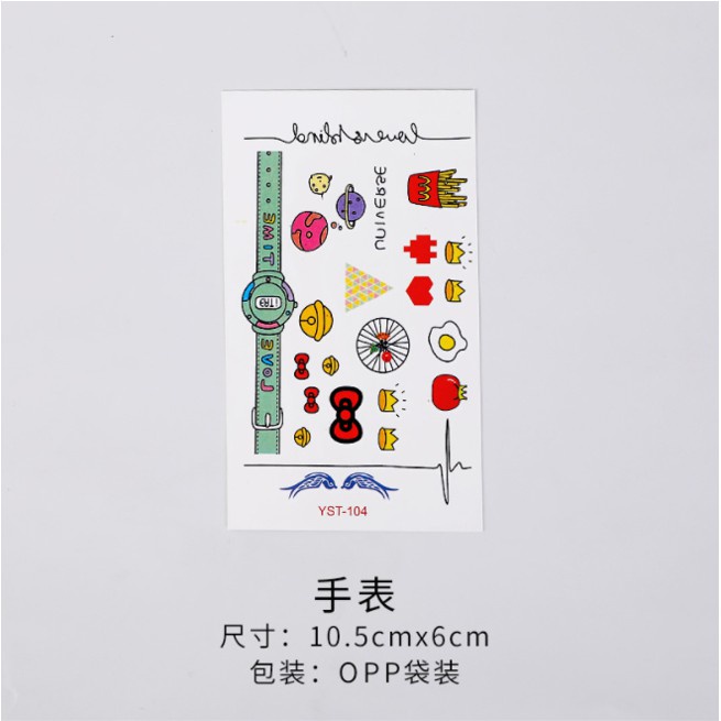 Jual Stiker Tattoo Mini Karakter Cartoon Kawai Cute Lucu (Dapat Dihapus ...
