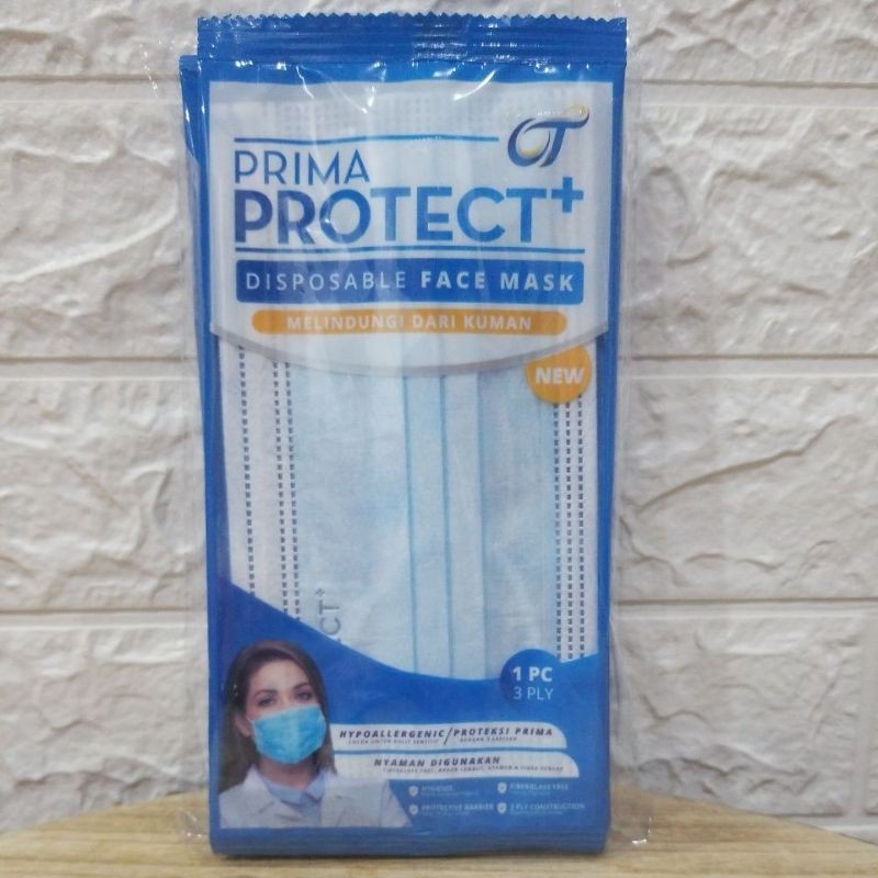 Jual Masker 3 ply Prima Protect kemasan pack isi 10 pcs | Shopee Indonesia