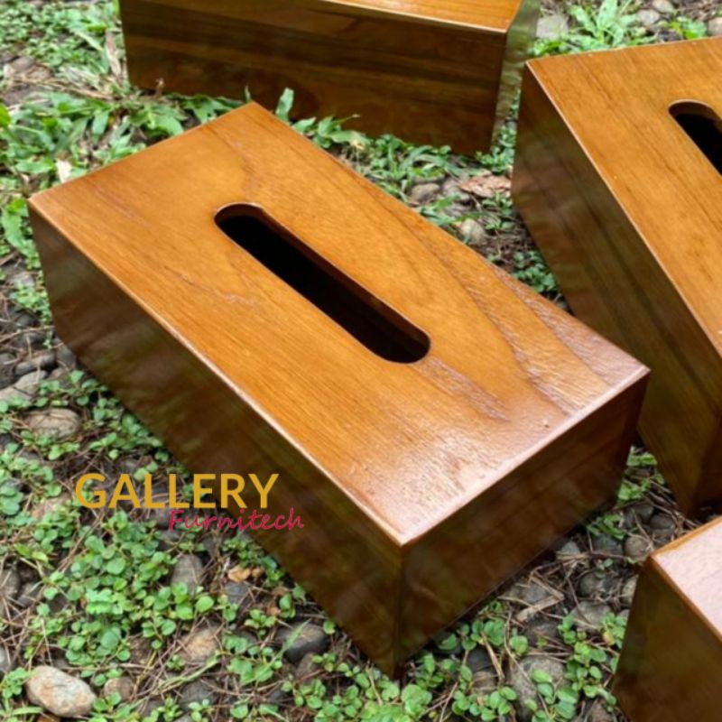 Jual tempat tisu kayu jati - box tisu minimalis | Shopee Indonesia