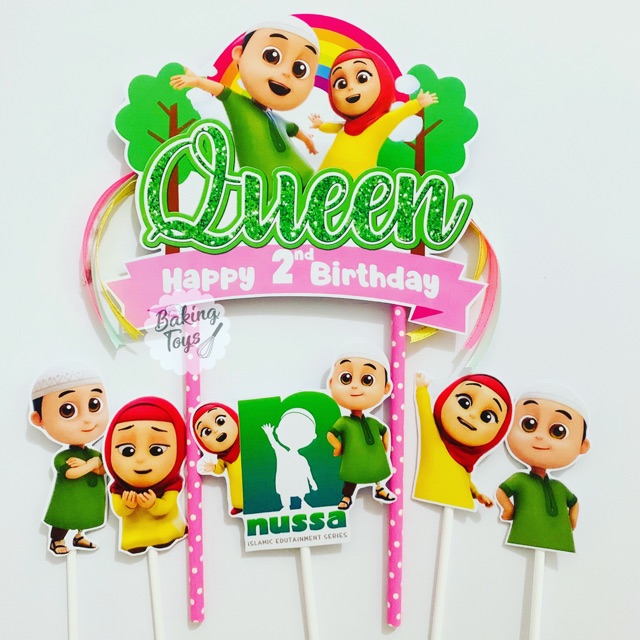 Jual Topper Cake Birthday Hiasan Kue Ulang Tahun Nussa Rara | Shopee ...