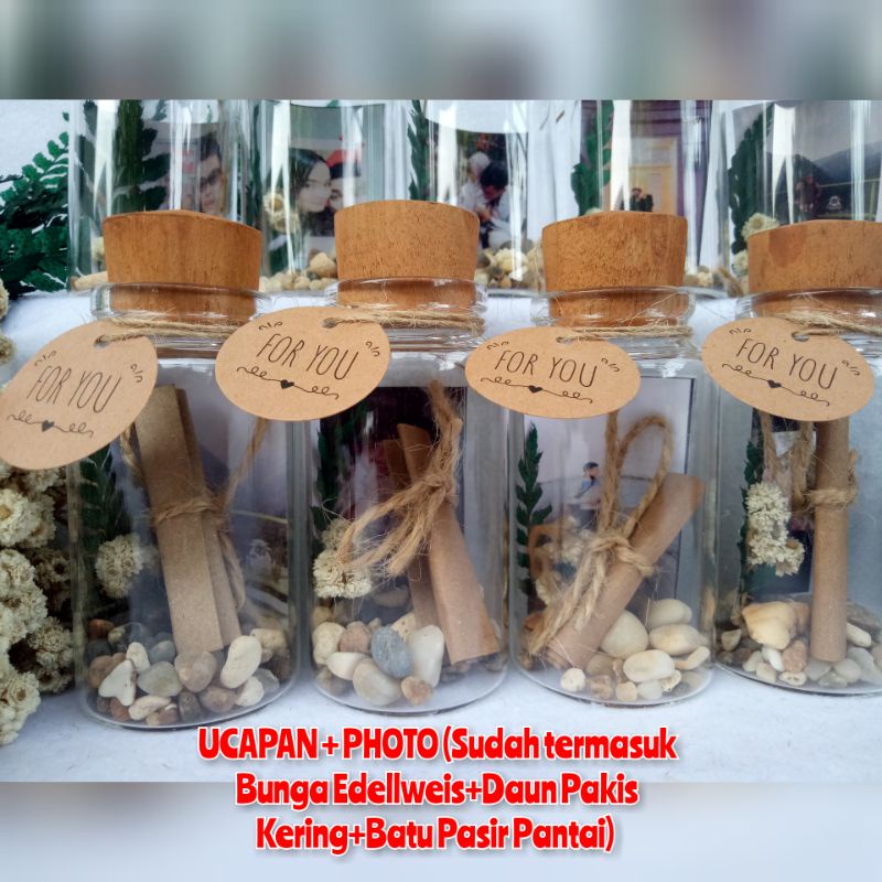 Jual Surat Dalam Botol Kaca uk 50 ml, Message in the bottle | Shopee ...