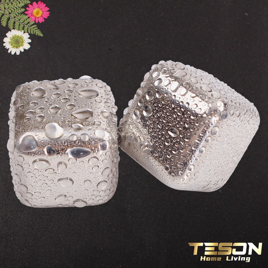 Jual Es Batu Stainless Steel Cube/ Food Grade Reusable Ice Cubes Pakai ...