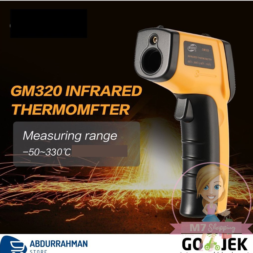 Jual BC Thermometer AC/ruangan & Tubuh wrn biru. Termometer Laser GM320 ...