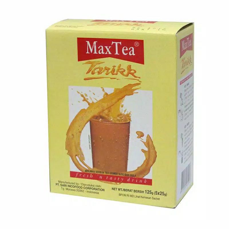 Jual Teh Tarik Max Tea Tarik Instan Kemasan Box 5 x 25 Gram | Shopee ...