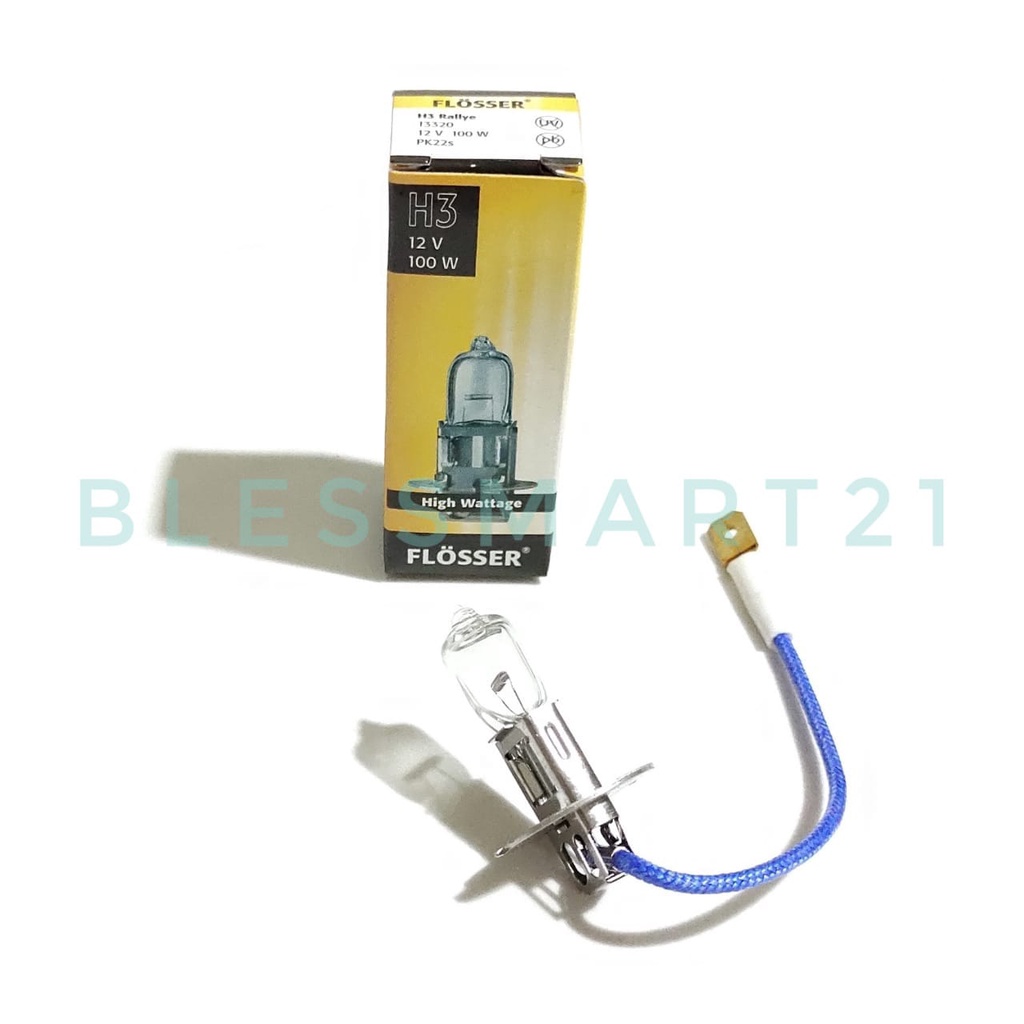 Jual BOHLAM LAMPU H3 12V 100W FLOSSER/DOP FLOSSER H3 12V 100W | Shopee ...