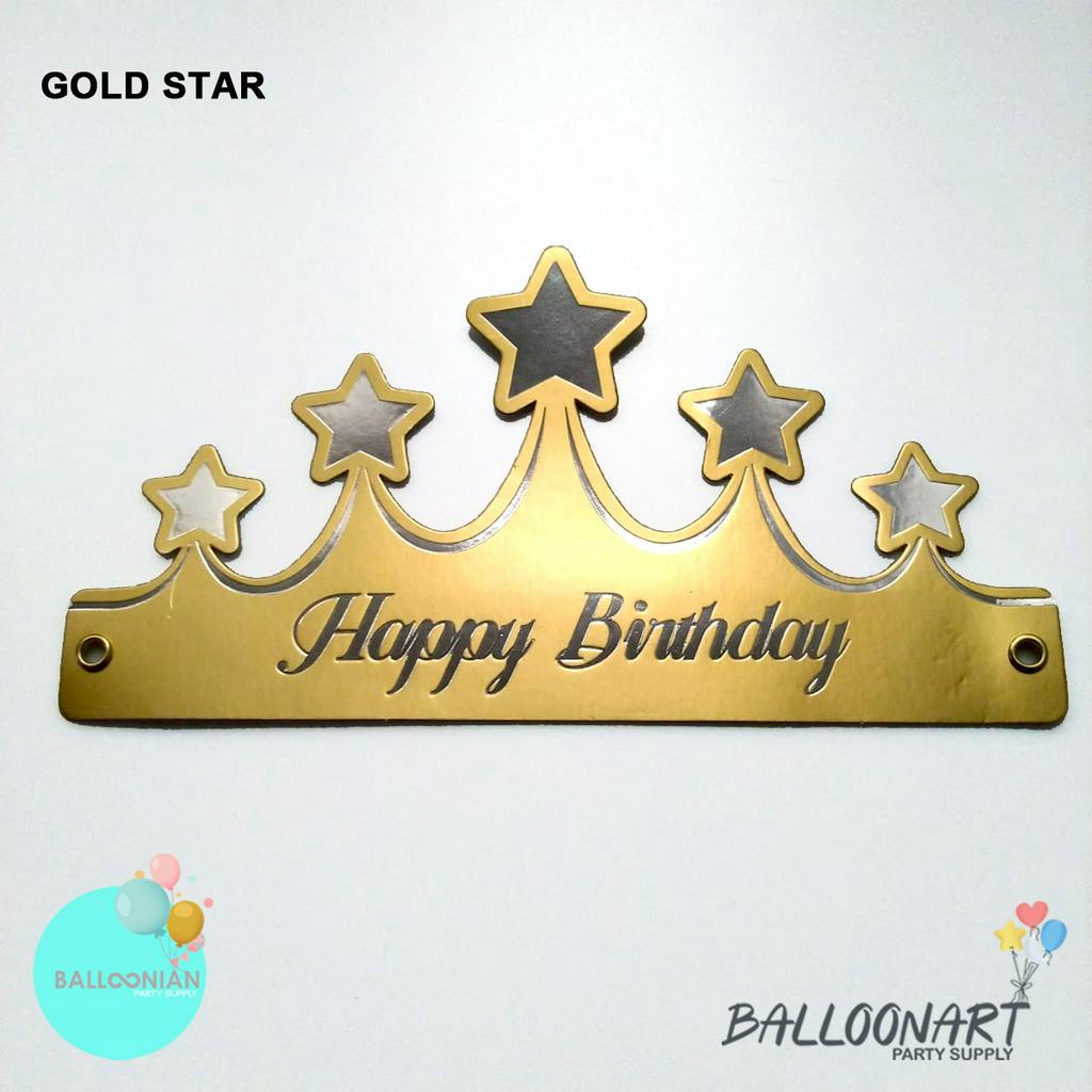 Jual Topi Lingkar Mahkota Kertas Ultah (isi 1pcs)/Paper Crown Hat ...