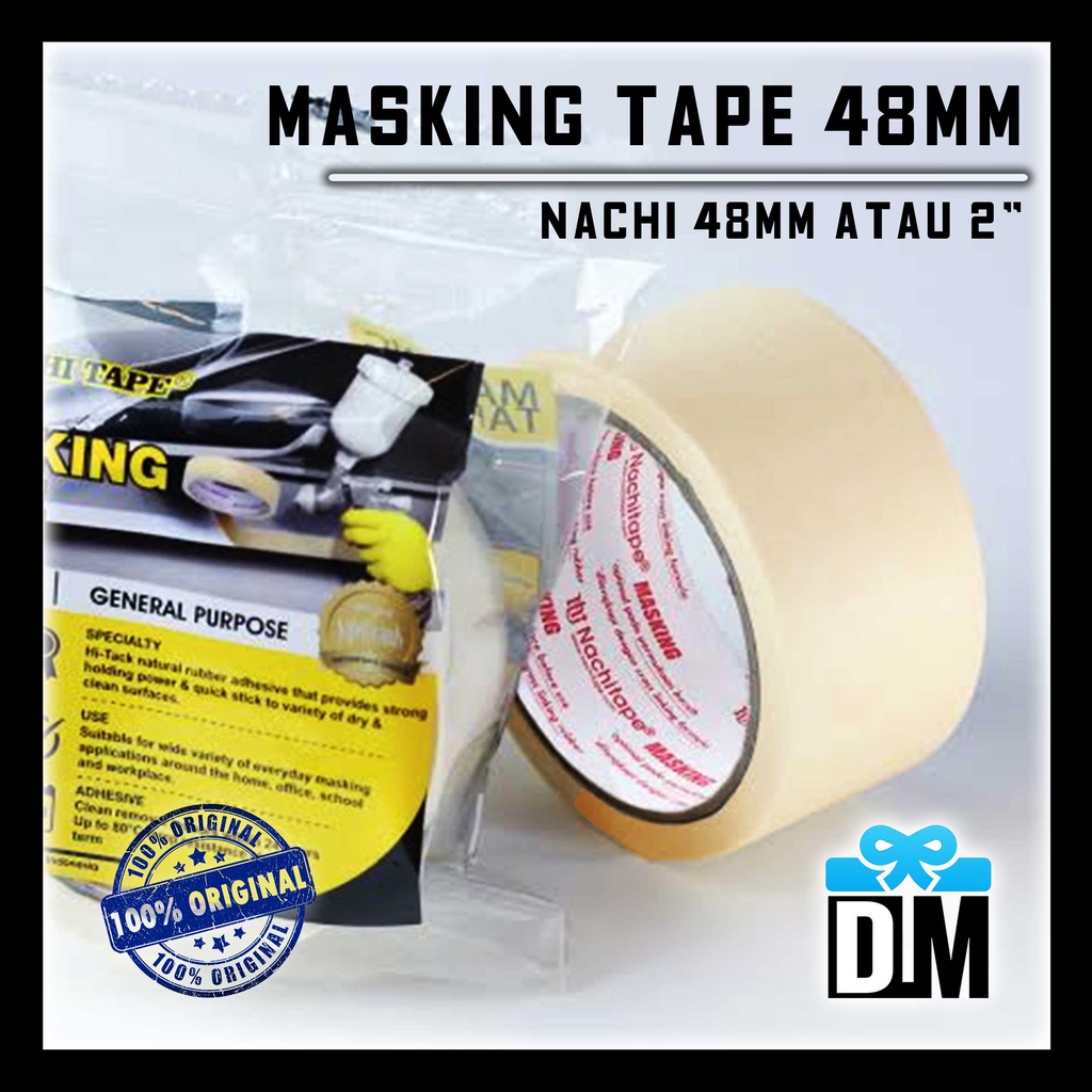 Jual MASKING TAPE 48mm Solasi Lakban Selotip Label Sticker Roll Kertas ...
