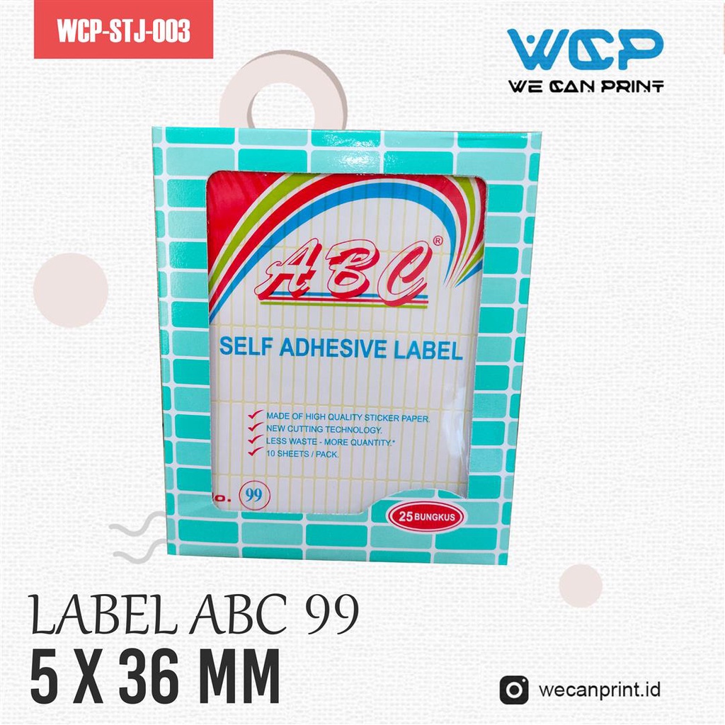 Jual Label ABC 99 Stiker Label Undangan Label Nama Sticker Undangan ...