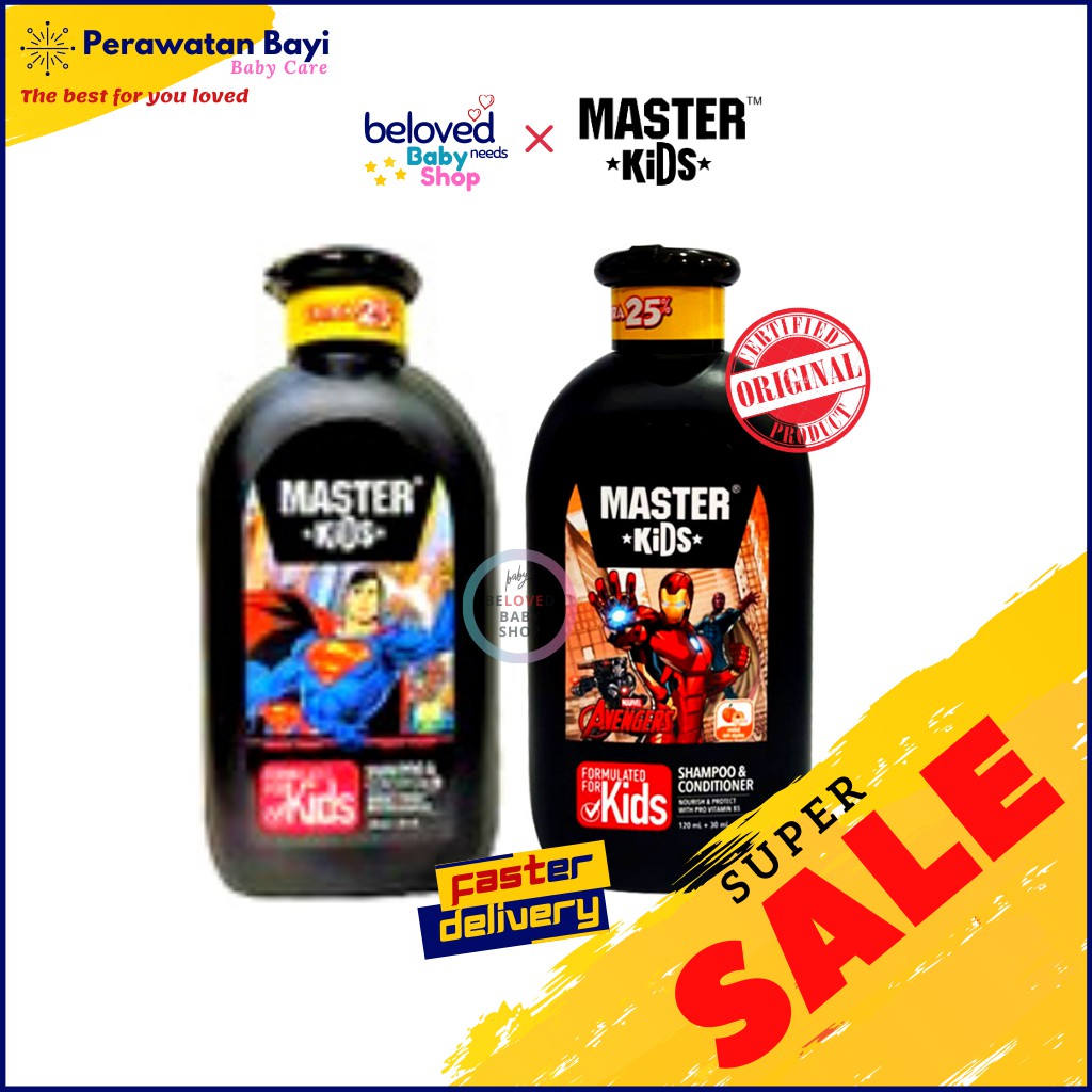 Jual Master Kids Shampoo & Conditioner Superman / Batman / Spiderman ...