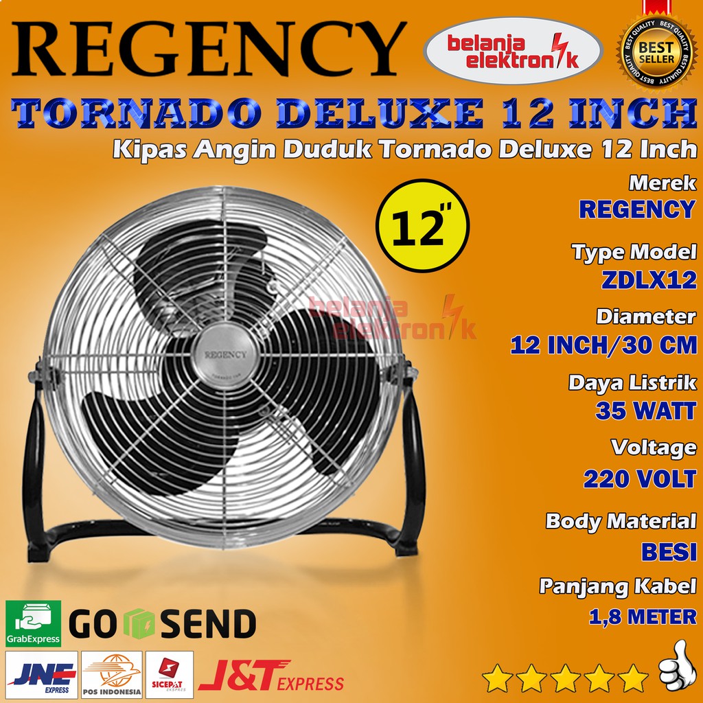 Jual KIPAS ANGIN MEJA LANTAI TORNADO BESI DELUXE DLX 12 / ZDLX12 ...
