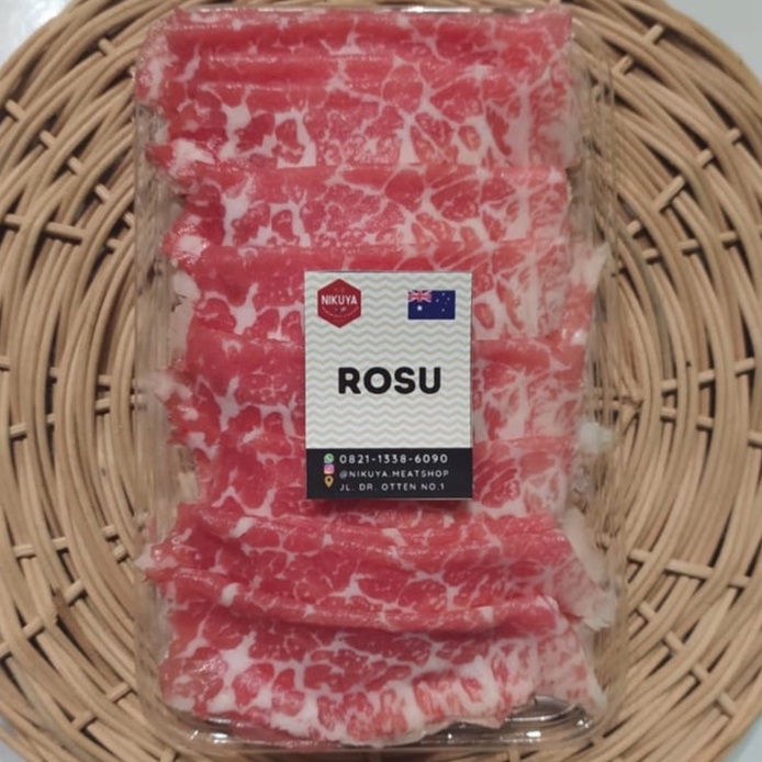 Jual AUS ROSU fatty beef slice 250 gram - daging sapi berlemak yakiniku ...