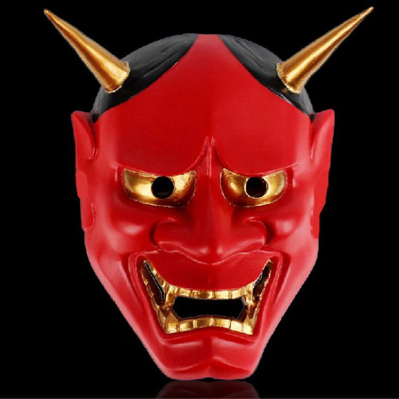 Jual TOPENG PRAJNA JEPANG, ITOPENG SETAN SERAM HALLOWEEN MASK, IBLIS ...