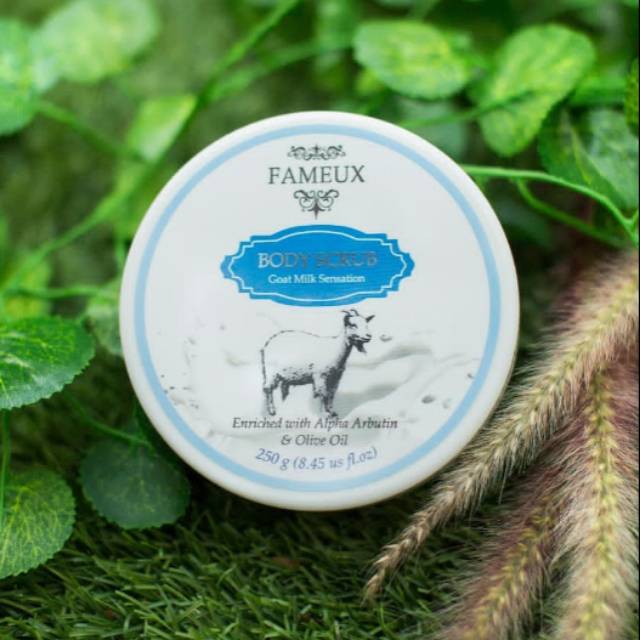 Jual Fameux Whitening Body Scrub Goat Milk 250gr | Shopee Indonesia