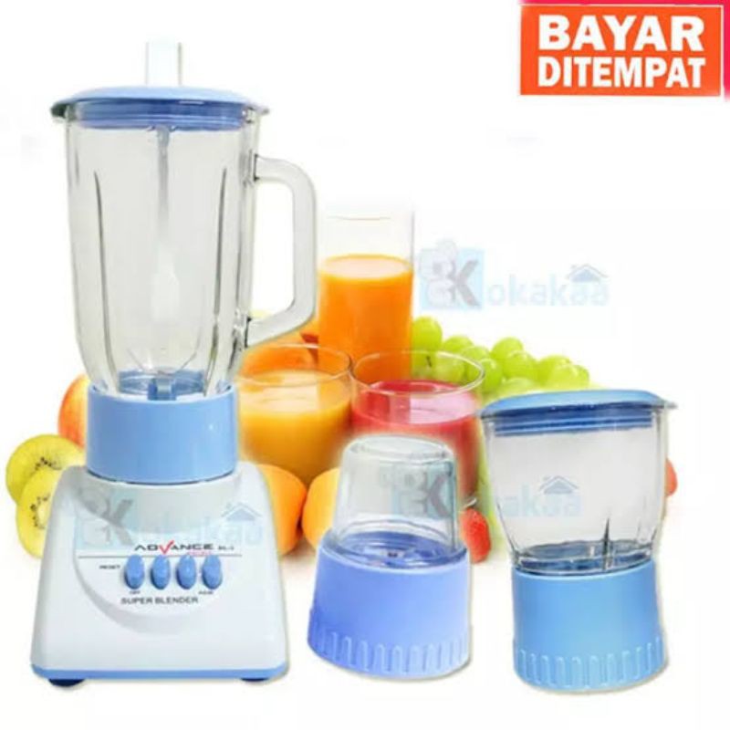 Jual ADVANCE BLENDER JUICER JUICE JUS 3 IN 1 KACA BL5 BIRU 1,5 1.5 L ...