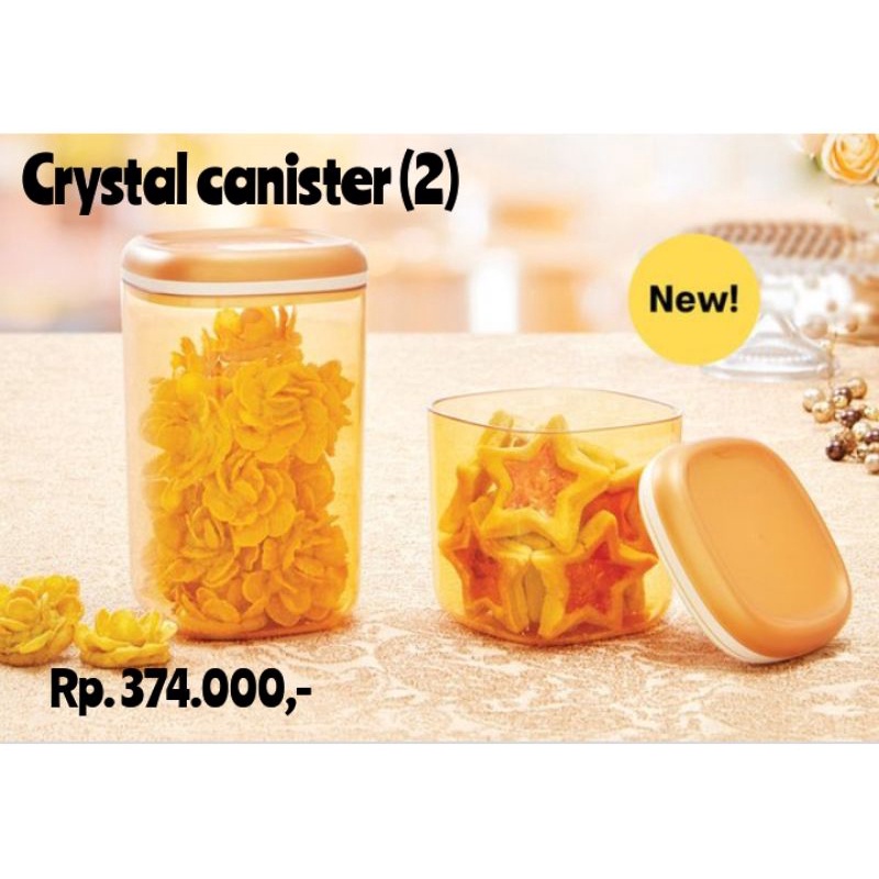 Jual Crystal canister tupperware (2) toples tupperware | Shopee Indonesia
