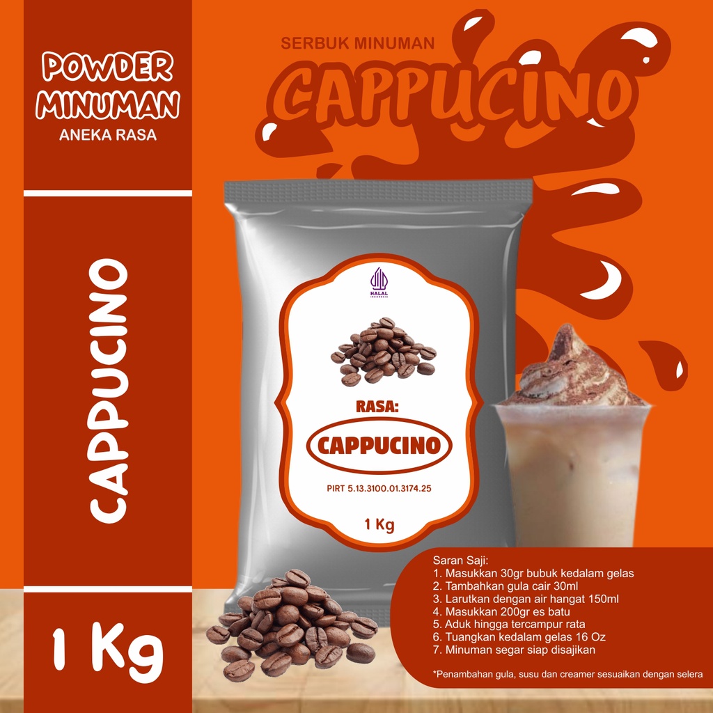 Jual Bubuk Serbuk Minuman 1kg Rasa Cappucino Bubuk Minuman Kekinian ...