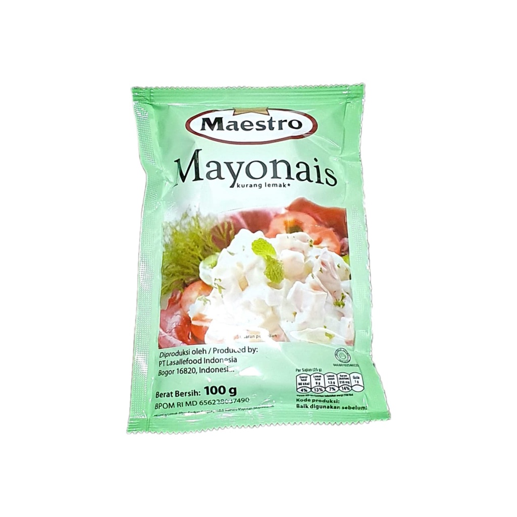 Jual Mayonais MAESTRO 100gr - Light Mayonaise - Mayo Salad Buah & Sayur ...