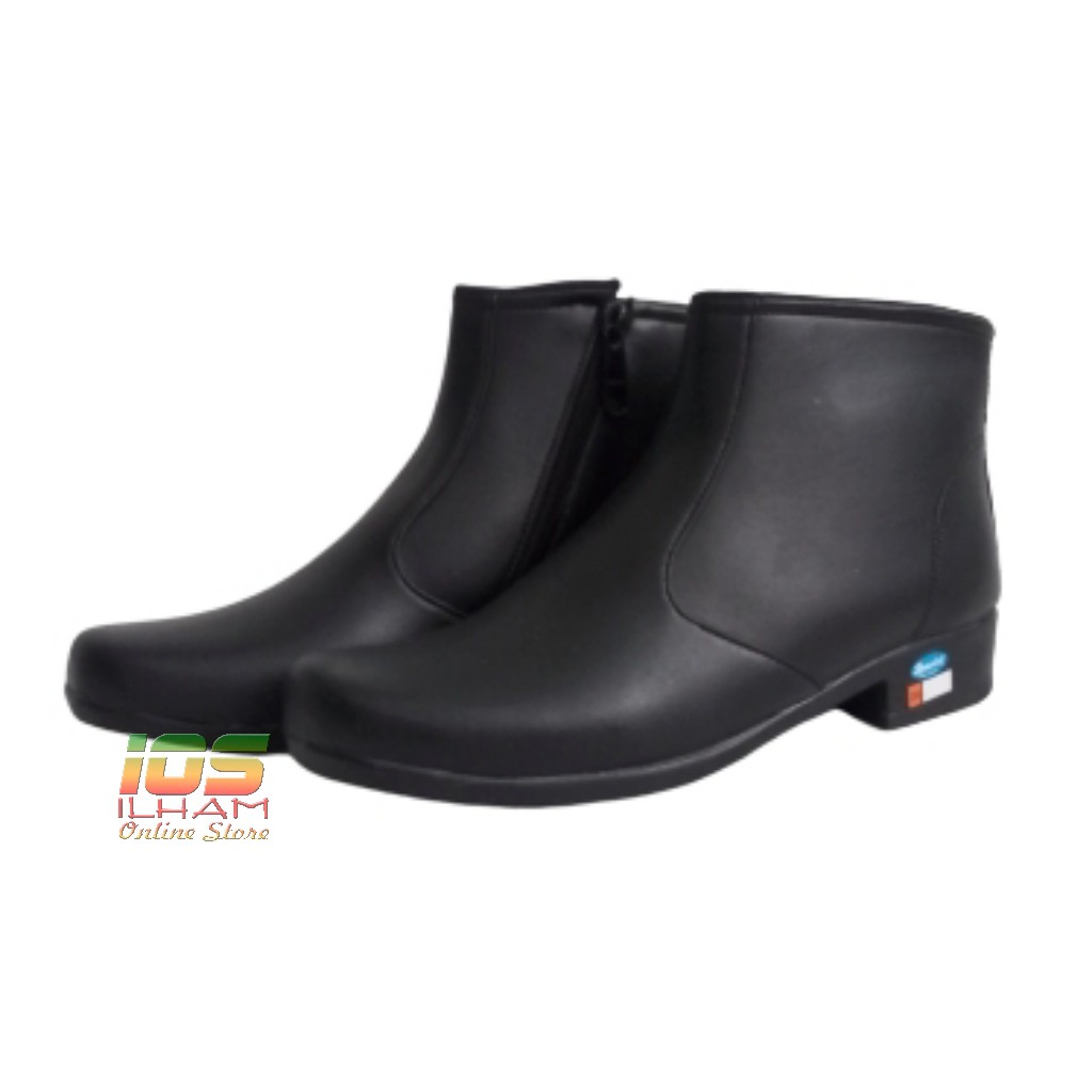Jual New! Cwe Sepatu Pantofel Pdh Pdl Boot Hak 3Cm Resleting Wanita ...