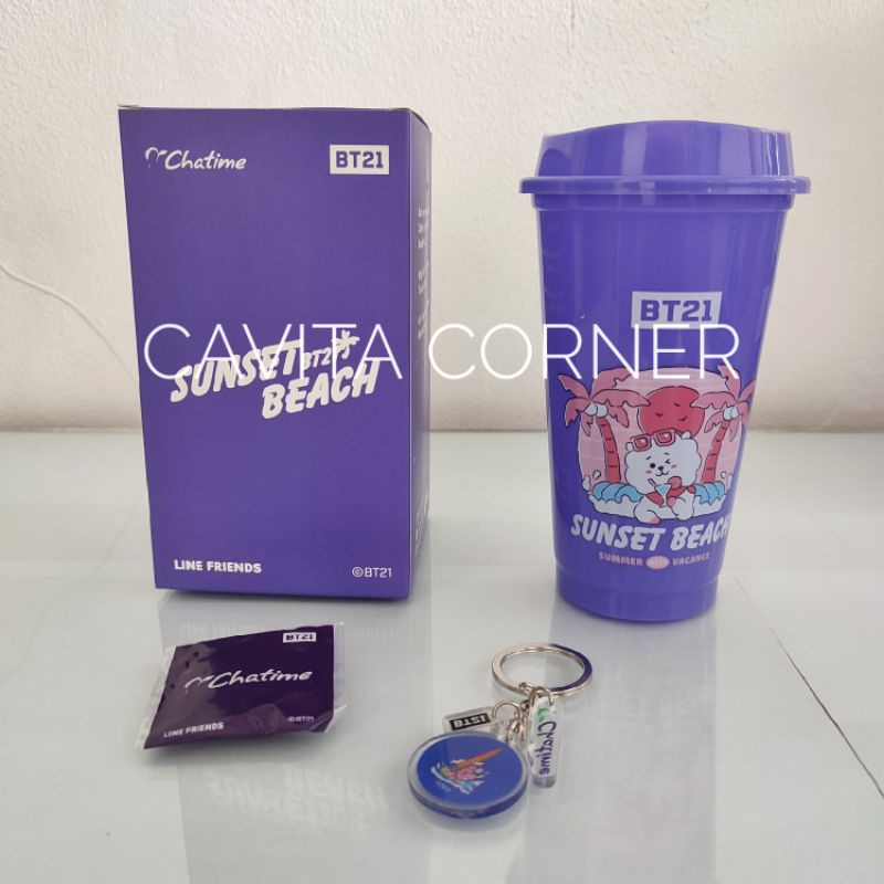 Jual BT21 (BTS) X CHATIME REUSABLE CUP SUMMER TIME / BTS X CHATIME ...