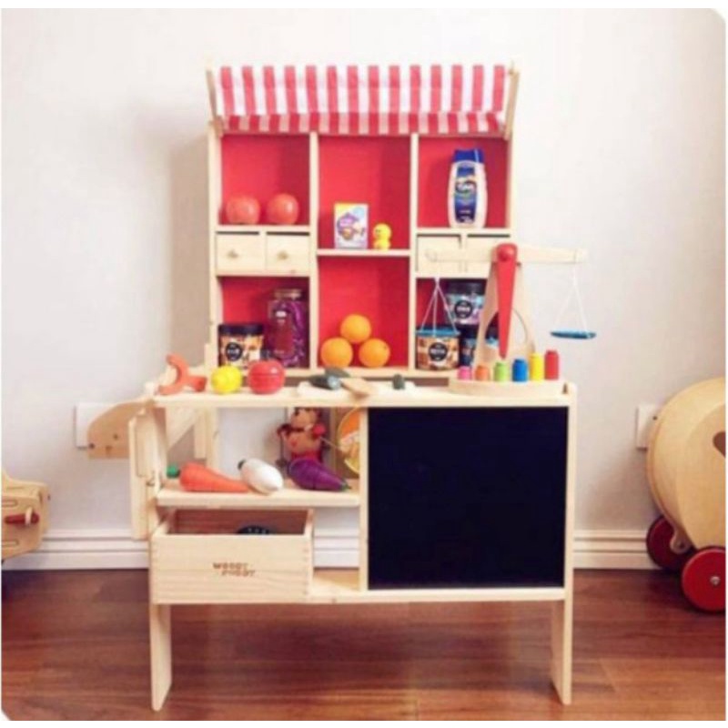 Jual Mainan Kayu Market Stand anak anak EDUKASI - Jualan buah sayur ...