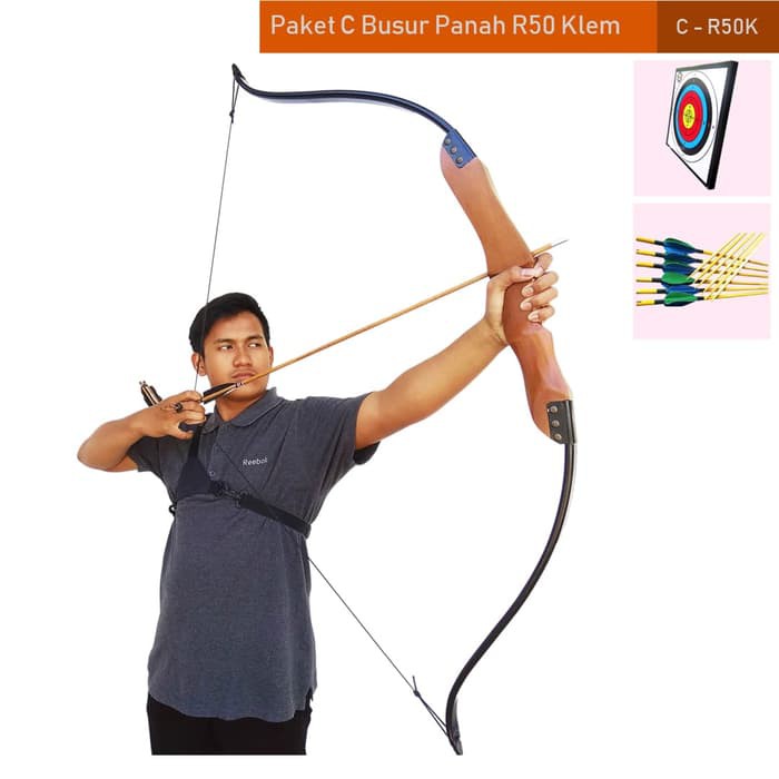 Jual PAKET C BUSUR PANAH R50 KLEM + TARGET + ARROW | BUSUR PANAHAN ...