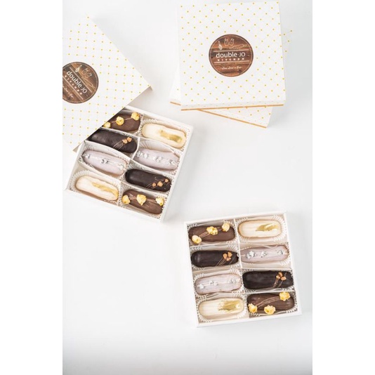 Jual ECLAIR Box/Kue Basah/Eclair isi Fla Pistachio, Rhum Raisin ...