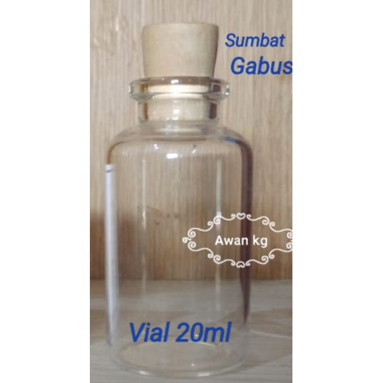Jual Botol vial kaca tutup gabus 20ml souvenir | Shopee Indonesia