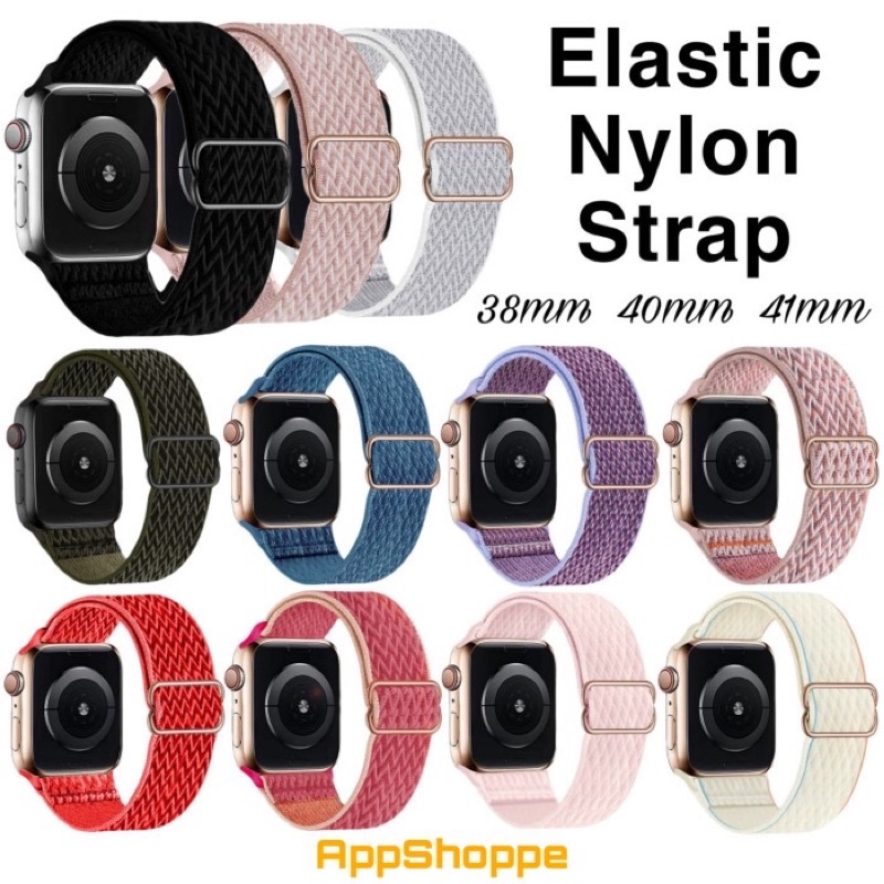 Jual Strap Elastic Nylon Strap Band SE 7 654321 38 40 41mm | Shopee ...