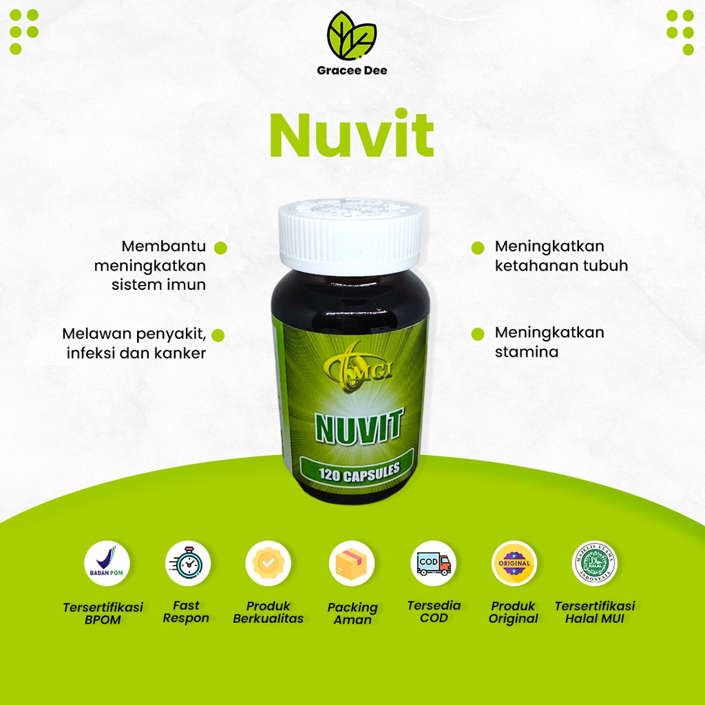 Jual Nuvit Suplemen Kapsul Multivitamin MCI Gracee Dee Obat Kanker BPOM ...