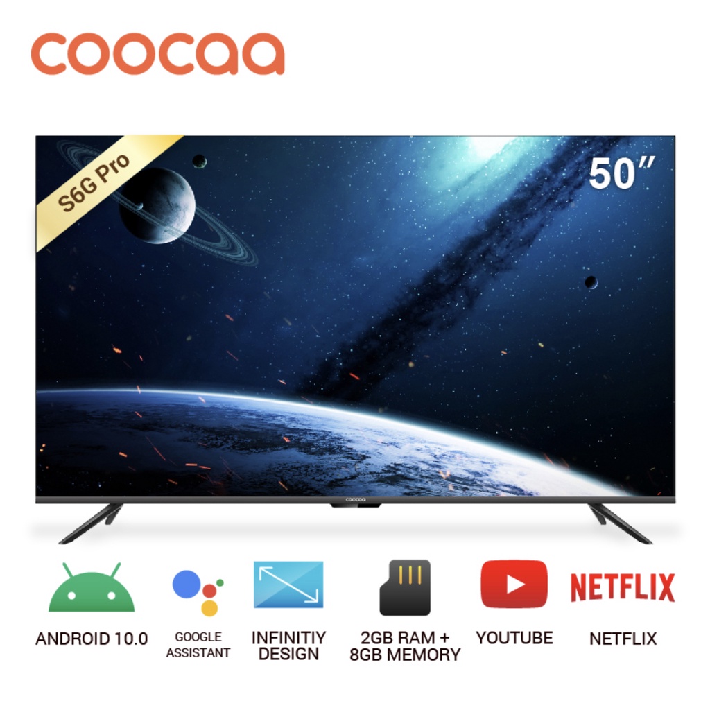 Jual COOCAA 50 inch Smart Digital TV - 4K - UHD - Dolby Audio - Youtube - Mirroring - Boundless ...