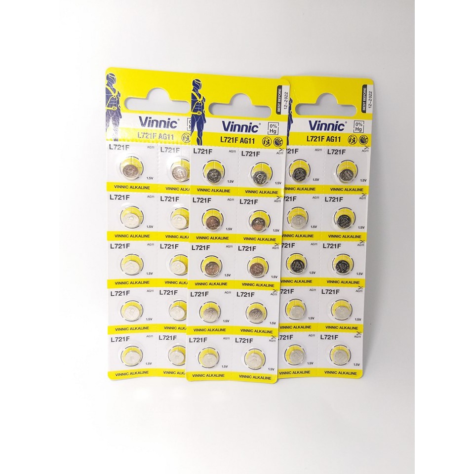 Jual Battery batrei batre kancing vinnic Ag11 vinnic 721 jam tangan 1lembar 10pcs | Shopee Indonesia